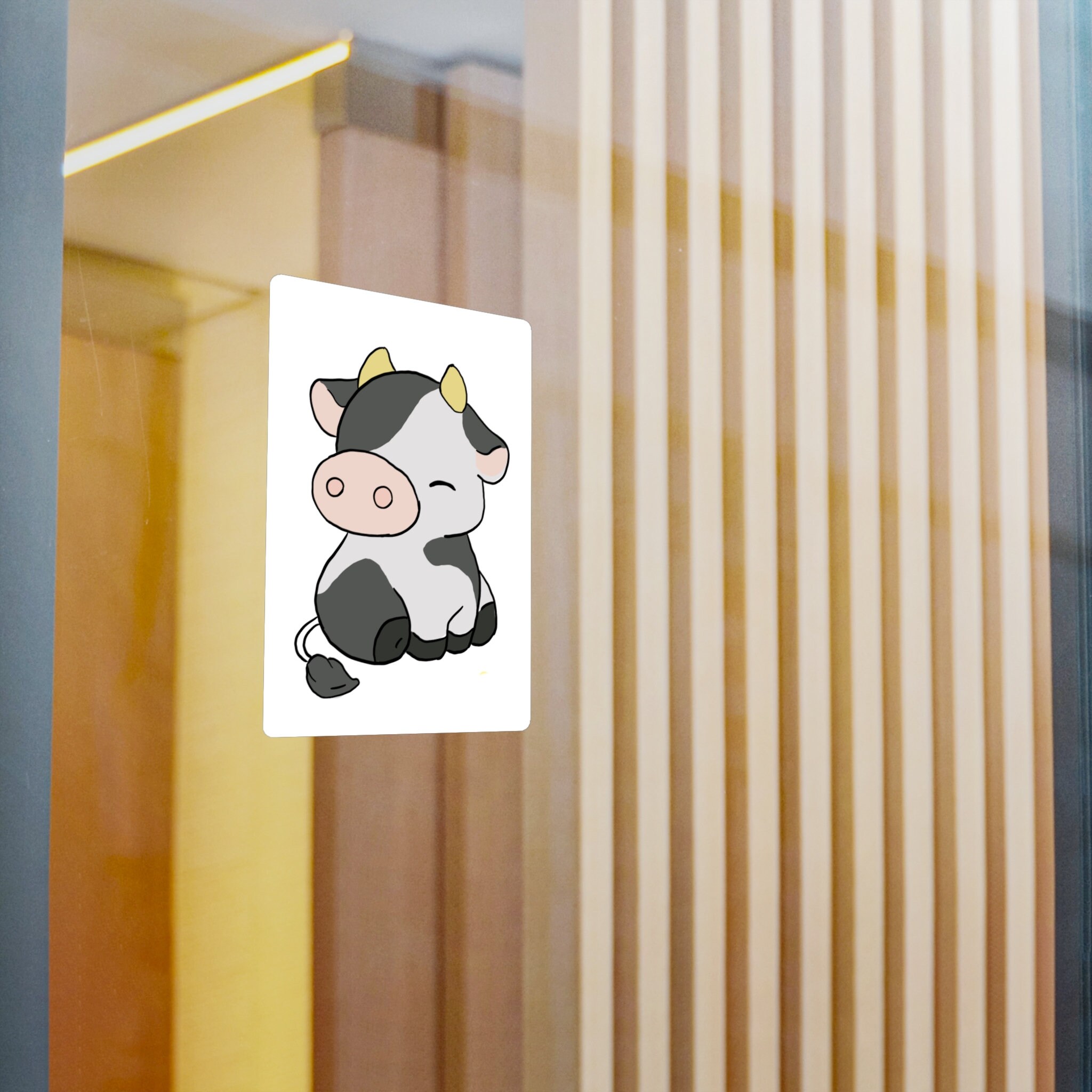 Chibi Cow Sticker Made by Grace - Etsy
