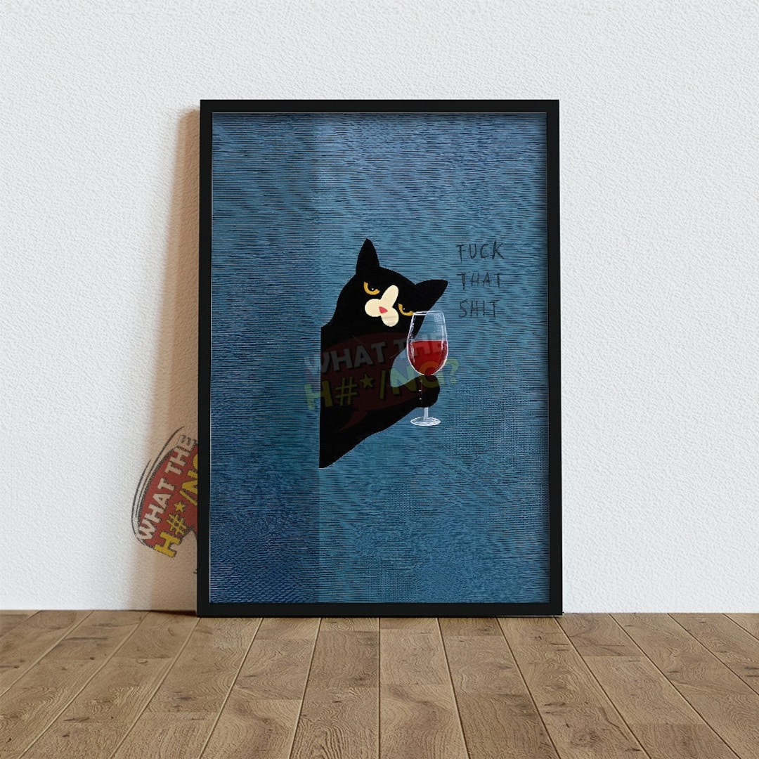 Funny Cat Poster Print, Cute Kitten Print, Cat Lover Poster, Cat Wall ...