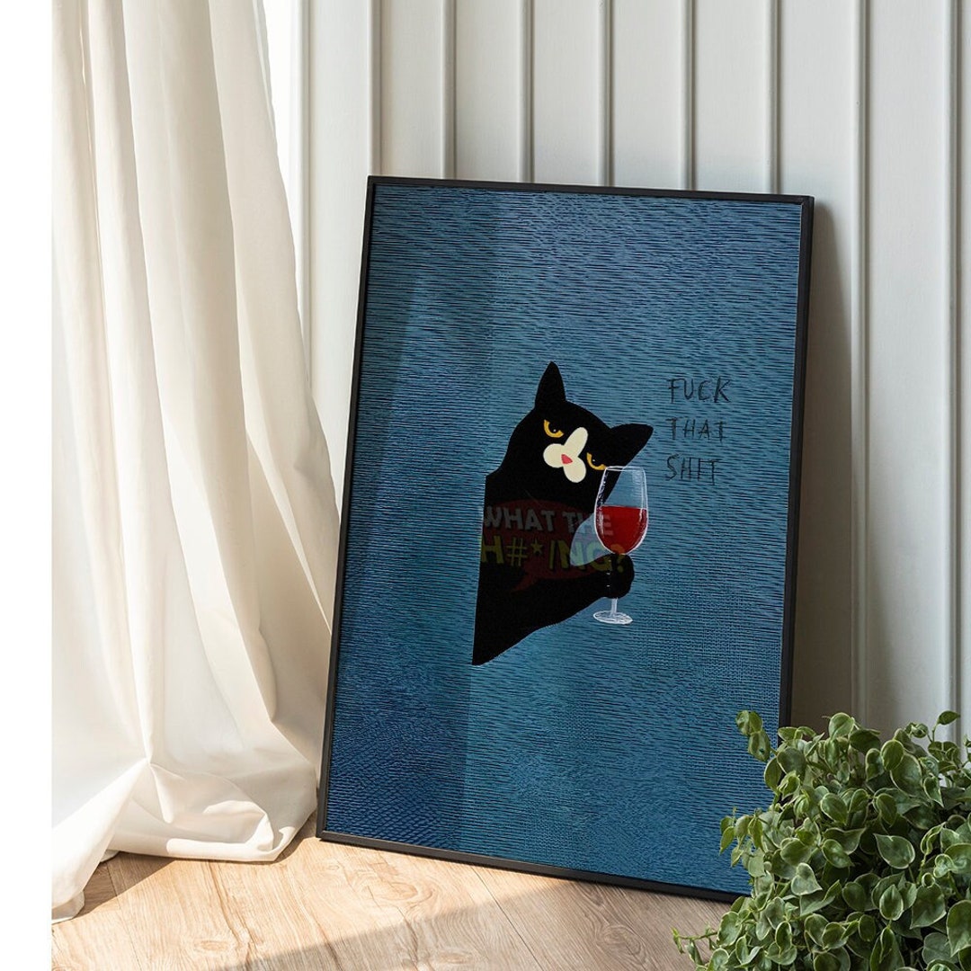 Funny Cat Poster Print Cute Kitten Print Cat Lover Poster - Etsy
