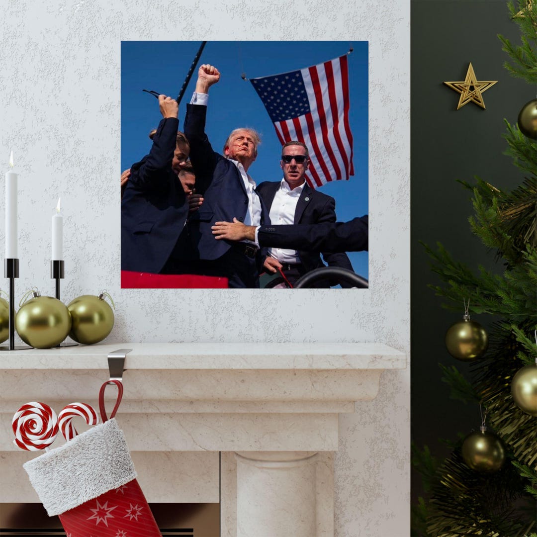 Trump Rally Matte Vertical Posters, Trump Assassination Attempt Wall ...