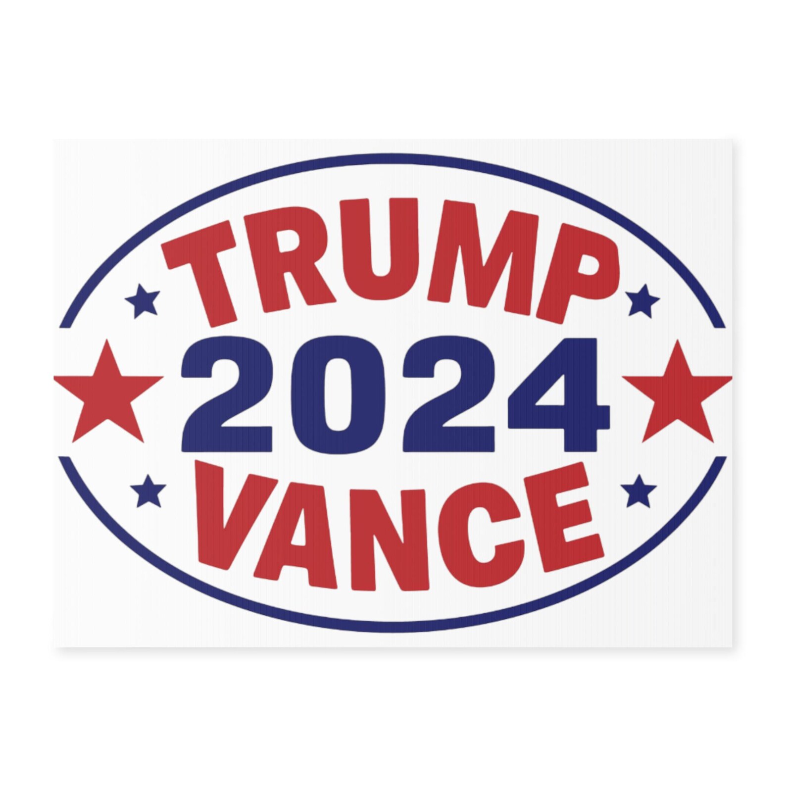 Trump Vance 2024 Yard Sign, 18 X 24 Horizontal, Double-sided Sign ...