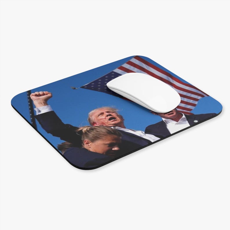 Trump Mouse Pad (rectangle), Trump Fight, Trump Assassination Attempt, Best-selling Mouse Pad - Etsy