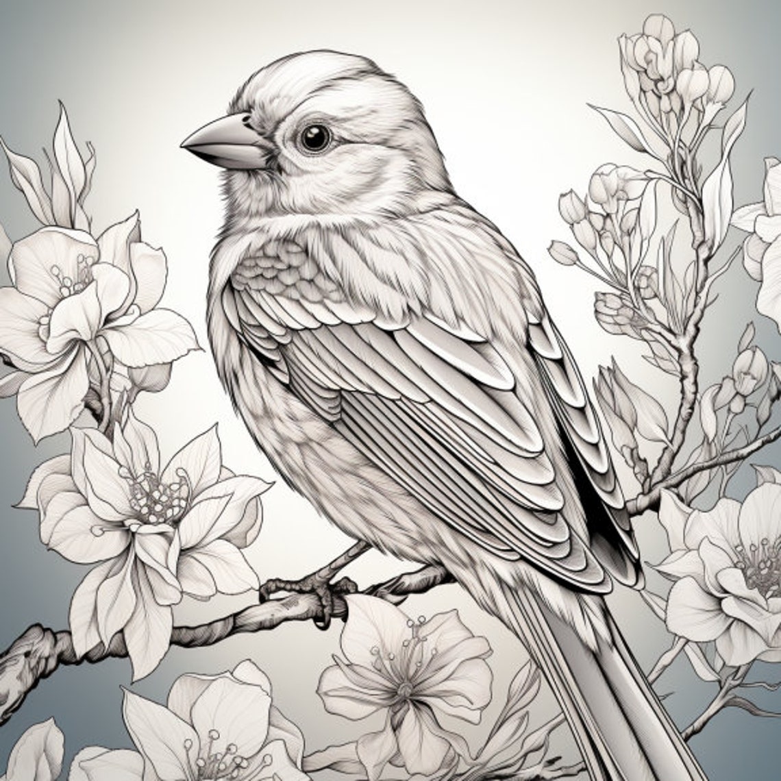 Set of 10 Detailed, Intricate, Bird Coloring Pages, Kids Coloring Pages ...