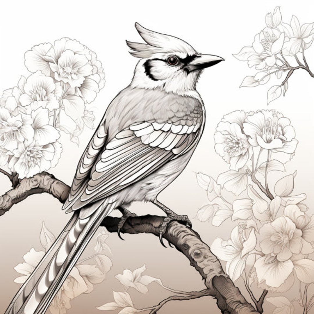 Set of 10 Detailed, Intricate, Bird Coloring Pages, Kids Coloring Pages ...