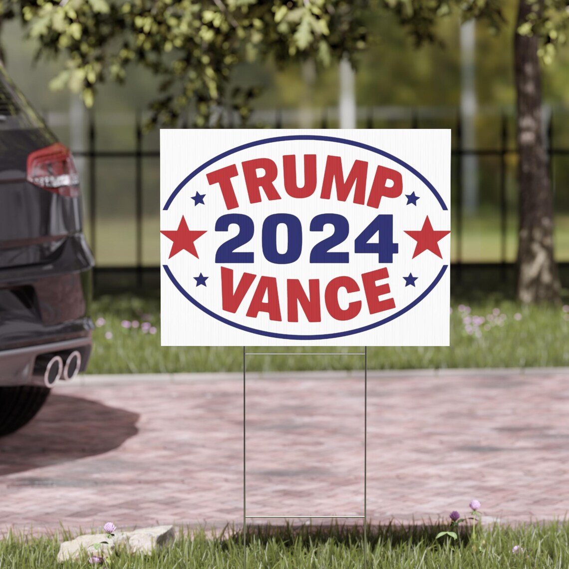 Trump Vance 2024 Yard Sign, 18 X 24 Horizontal, Double-sided Sign ...