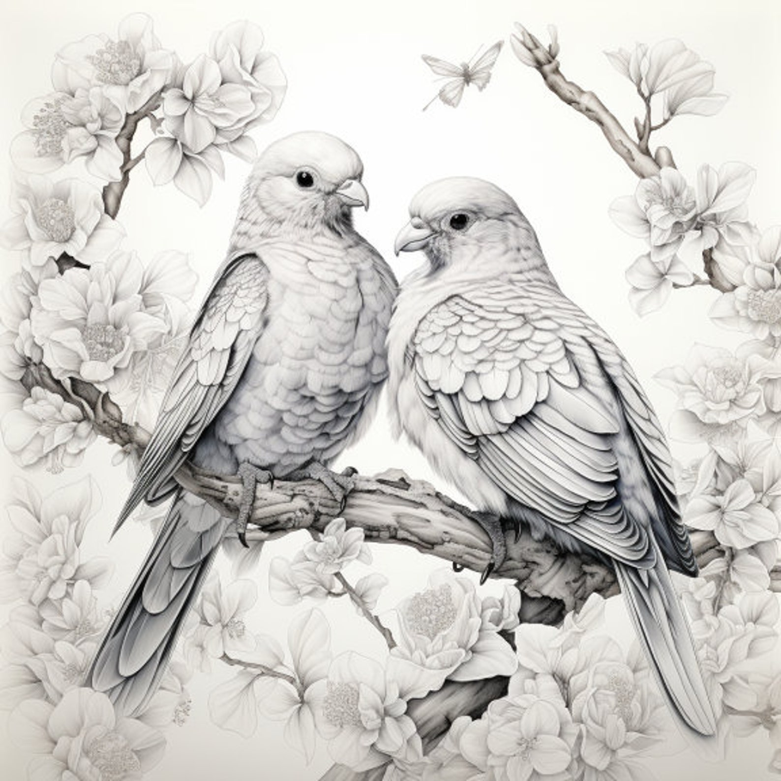 Set of 10 Detailed, Intricate, Bird Coloring Pages, Kids Coloring Pages ...