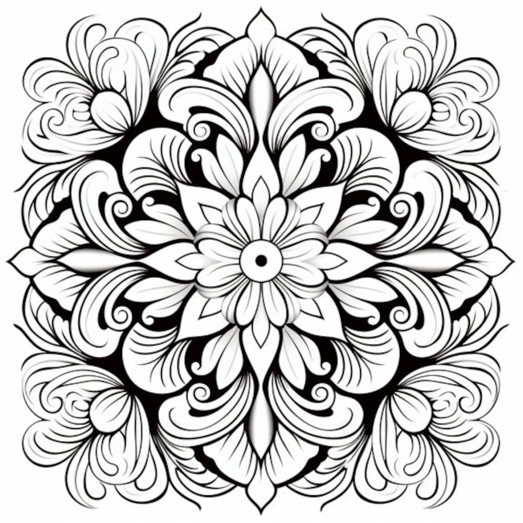 Set of 20 Mandala Coloring Pages, Adult Coloring Pages, Relaxation ...