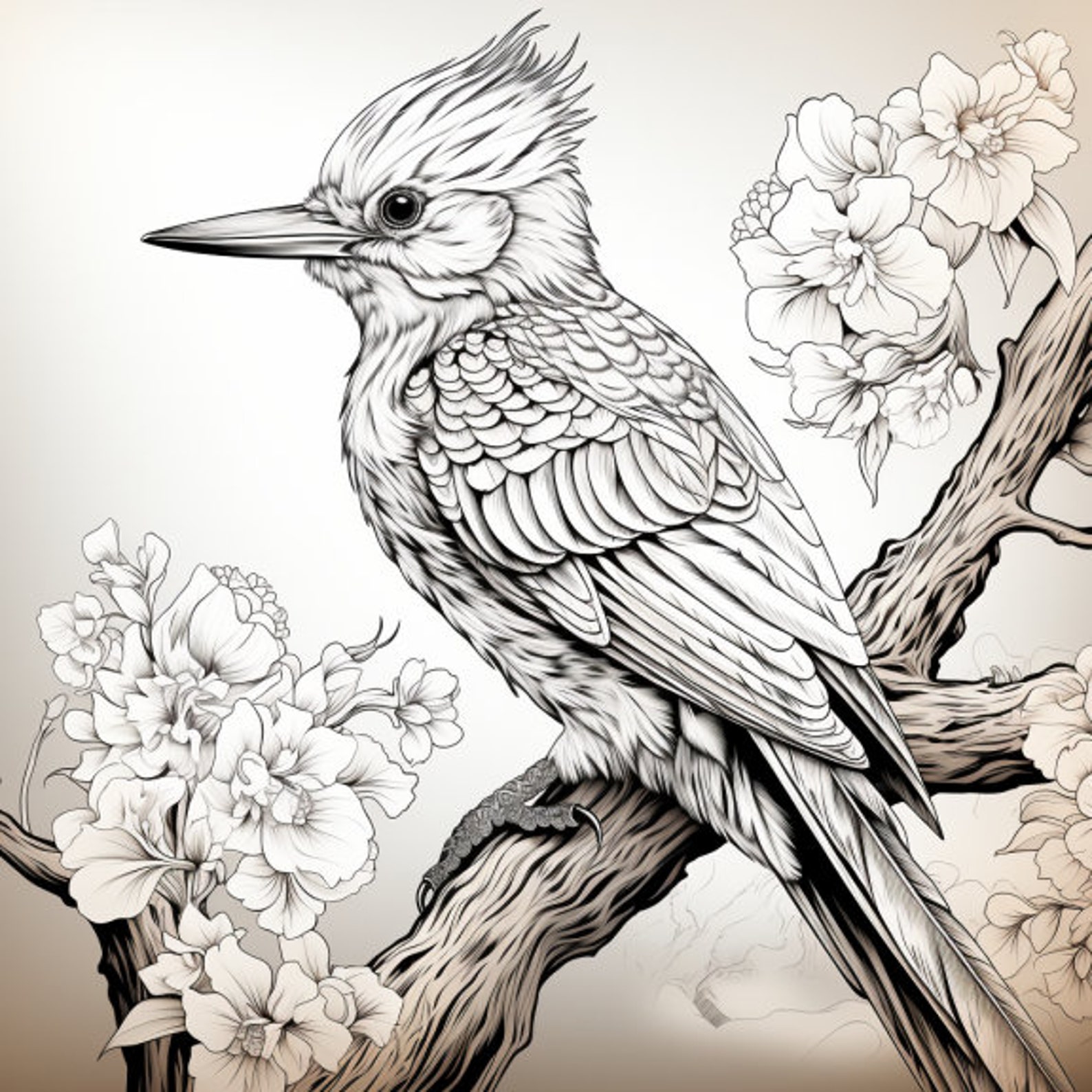 Set of 10 Detailed, Intricate, Bird Coloring Pages, Kids Coloring Pages ...