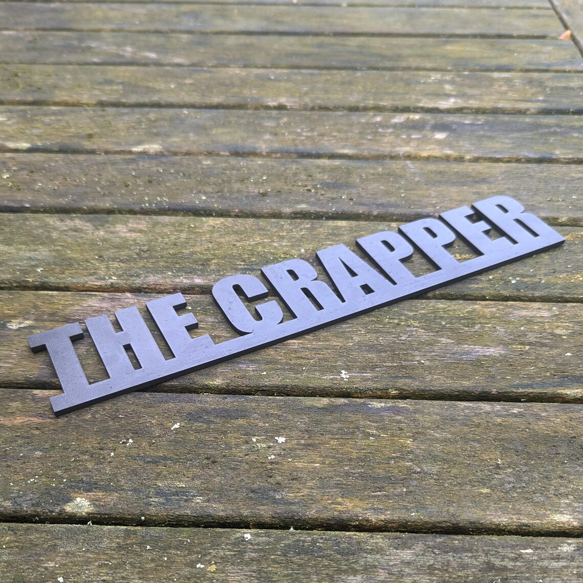 The Crapper Toilet Lavatory Sign Door Topper Man Cave Home Bar Decor ...