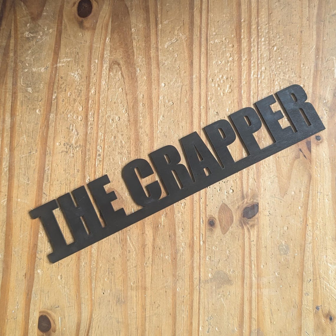 The Crapper Toilet Lavatory Sign Door Topper Man Cave Home Bar Decor ...