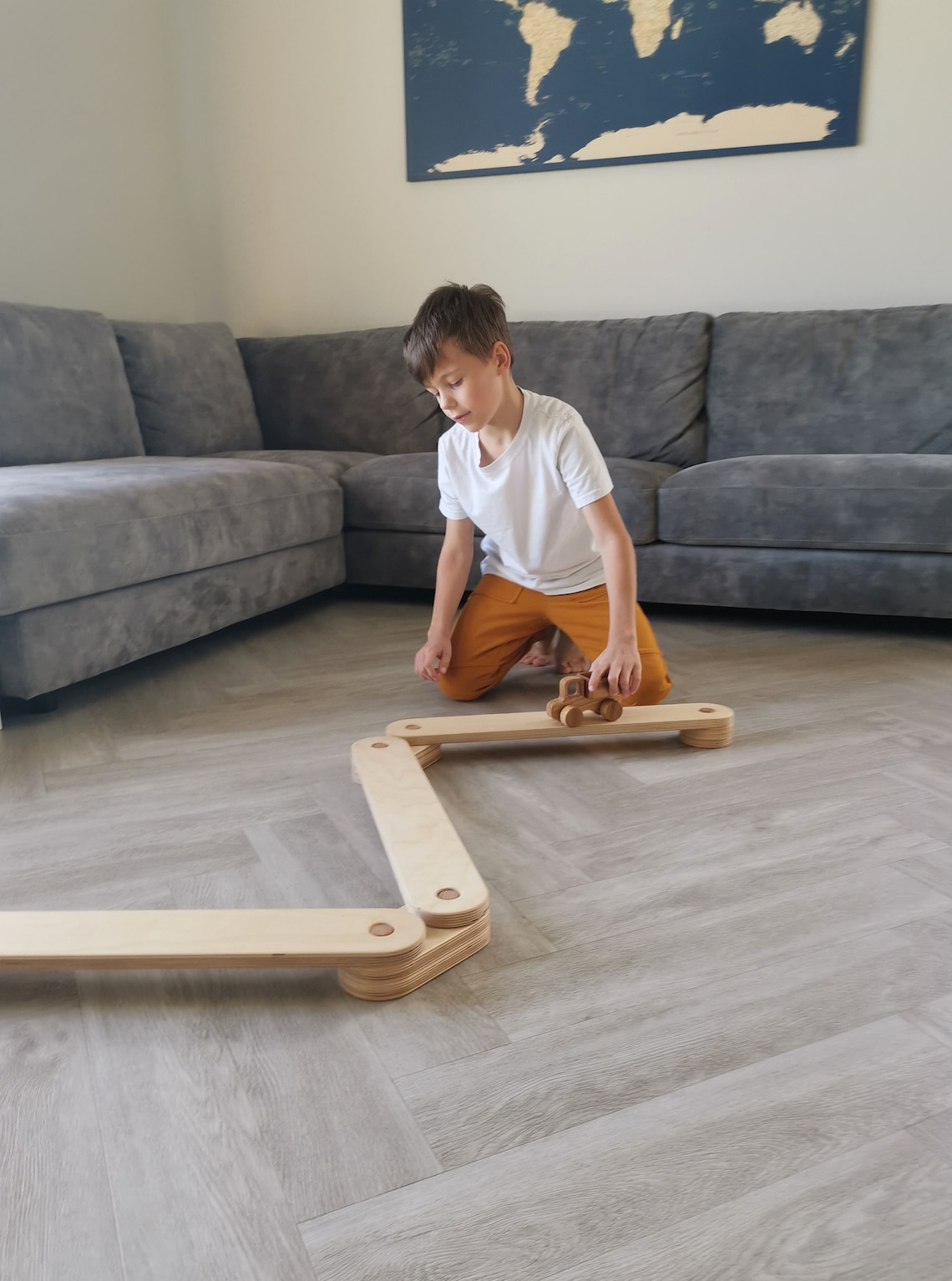 Wooden Balance Beam for Kids and Toddlers, Montessori Toy, Balance Beam ...