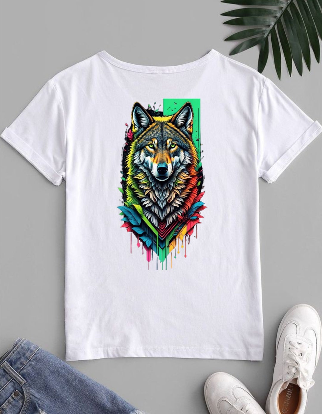 Enchanting Wilderness: Majestic Wolf Print T-shirt Animal - Etsy