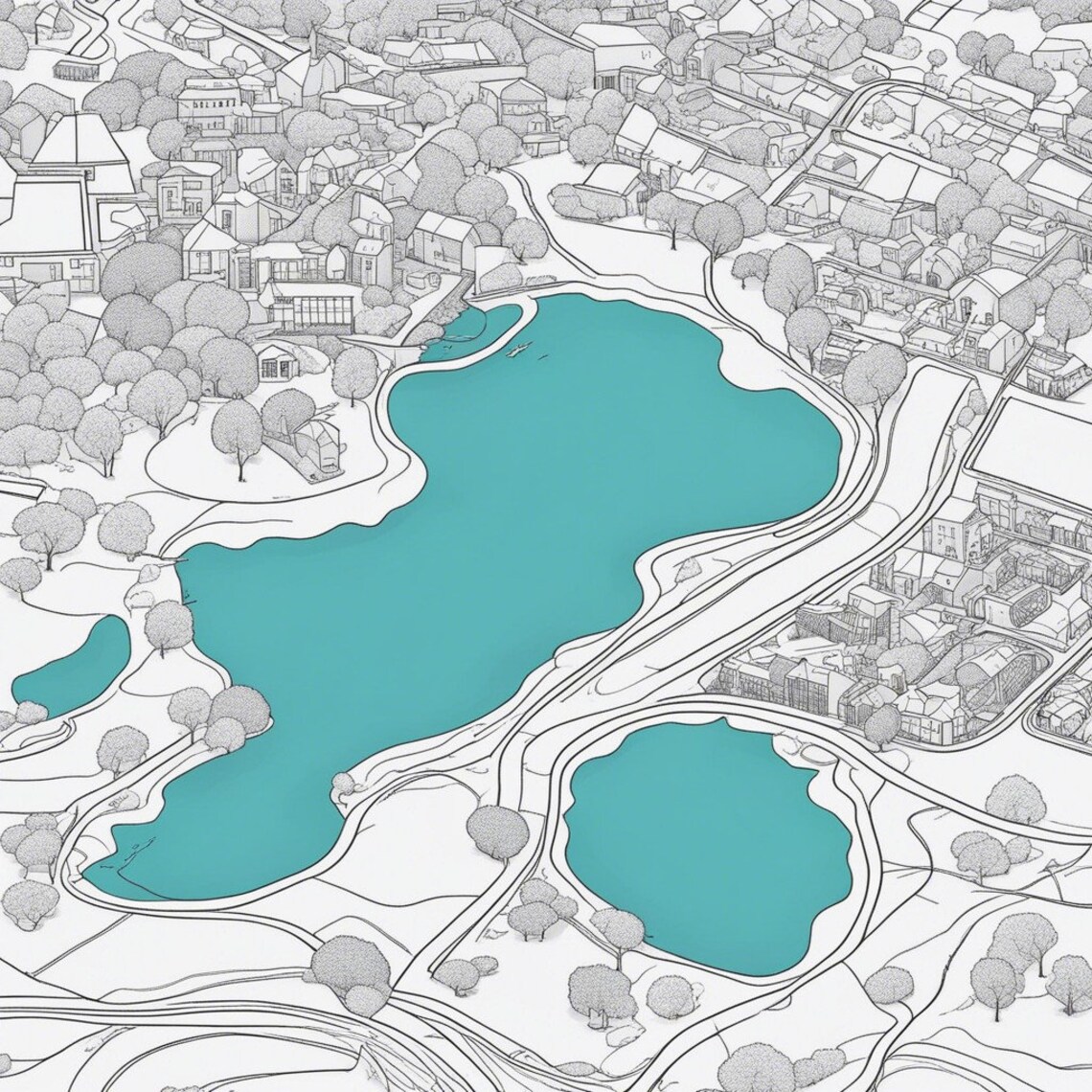 Maps Colouring Pages for Kids and Adults, Instant Download, Digital Art ...