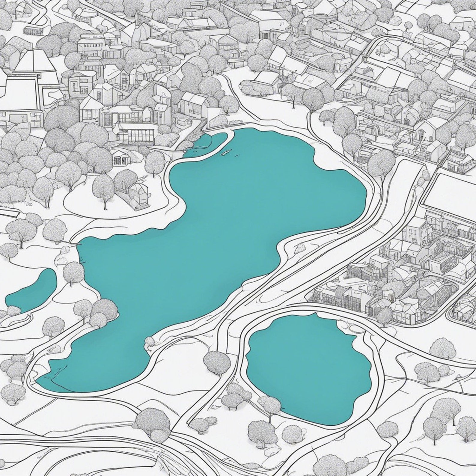 Maps Colouring Pages for Kids and Adults, Instant Download, Digital Art ...