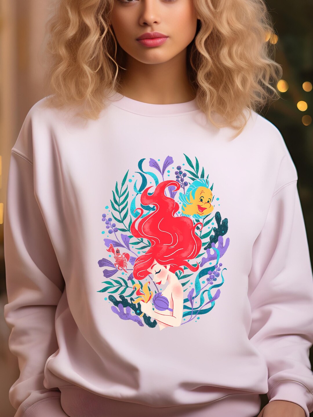 Vintage Little Mermaid Sweater, Little Mermaid Princess Ariel Hoodie ...