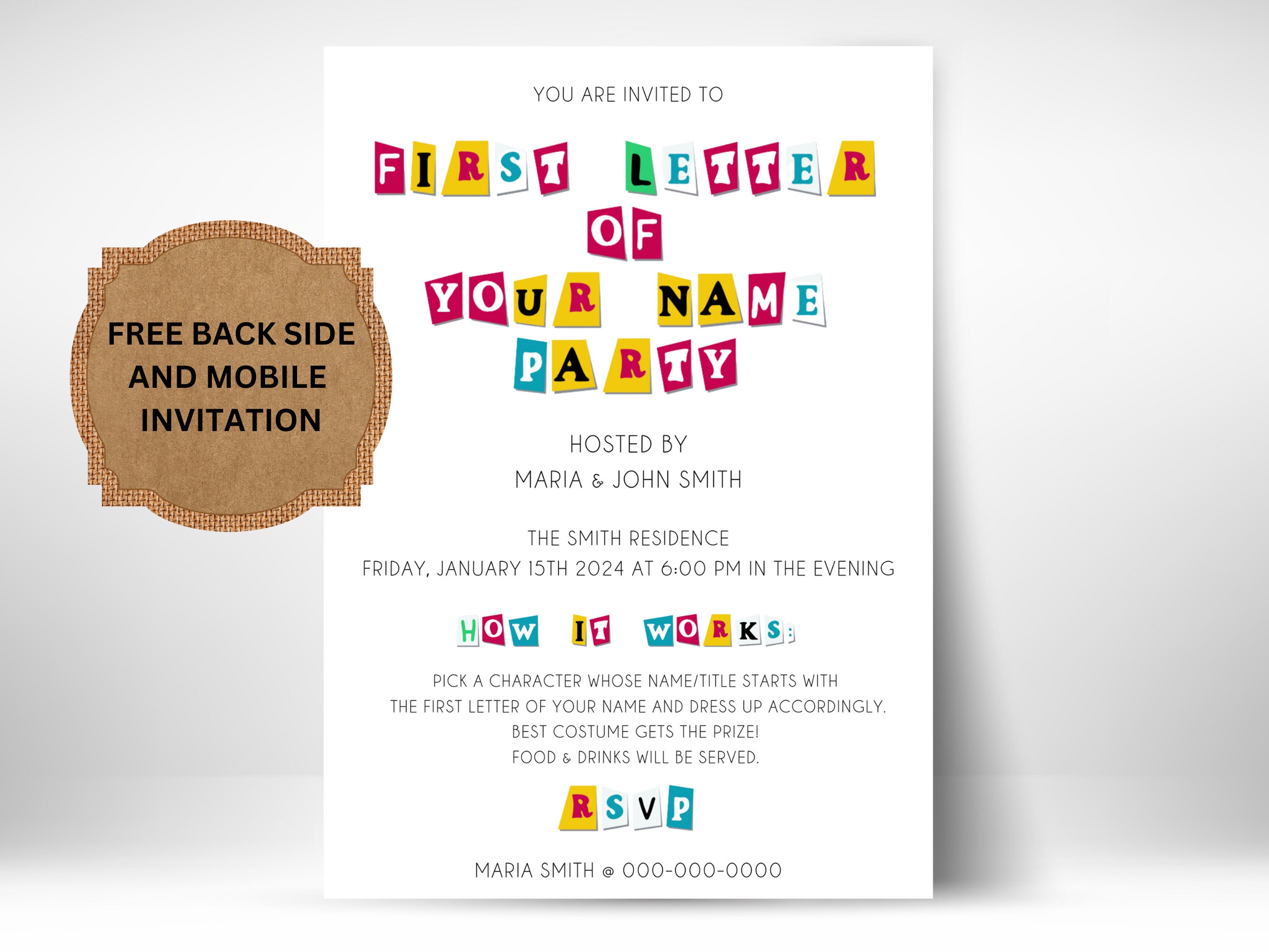 Editable First Letter of Your Name Social Media Challenge - Etsy