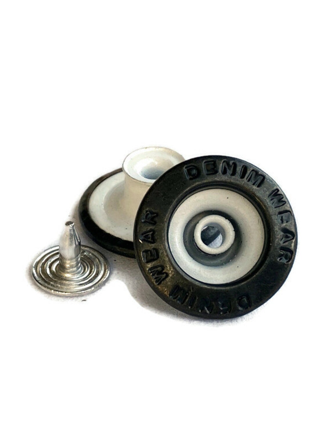 17mm Black and White Jean Denim Buttons No Sew Denim Jeans - Etsy