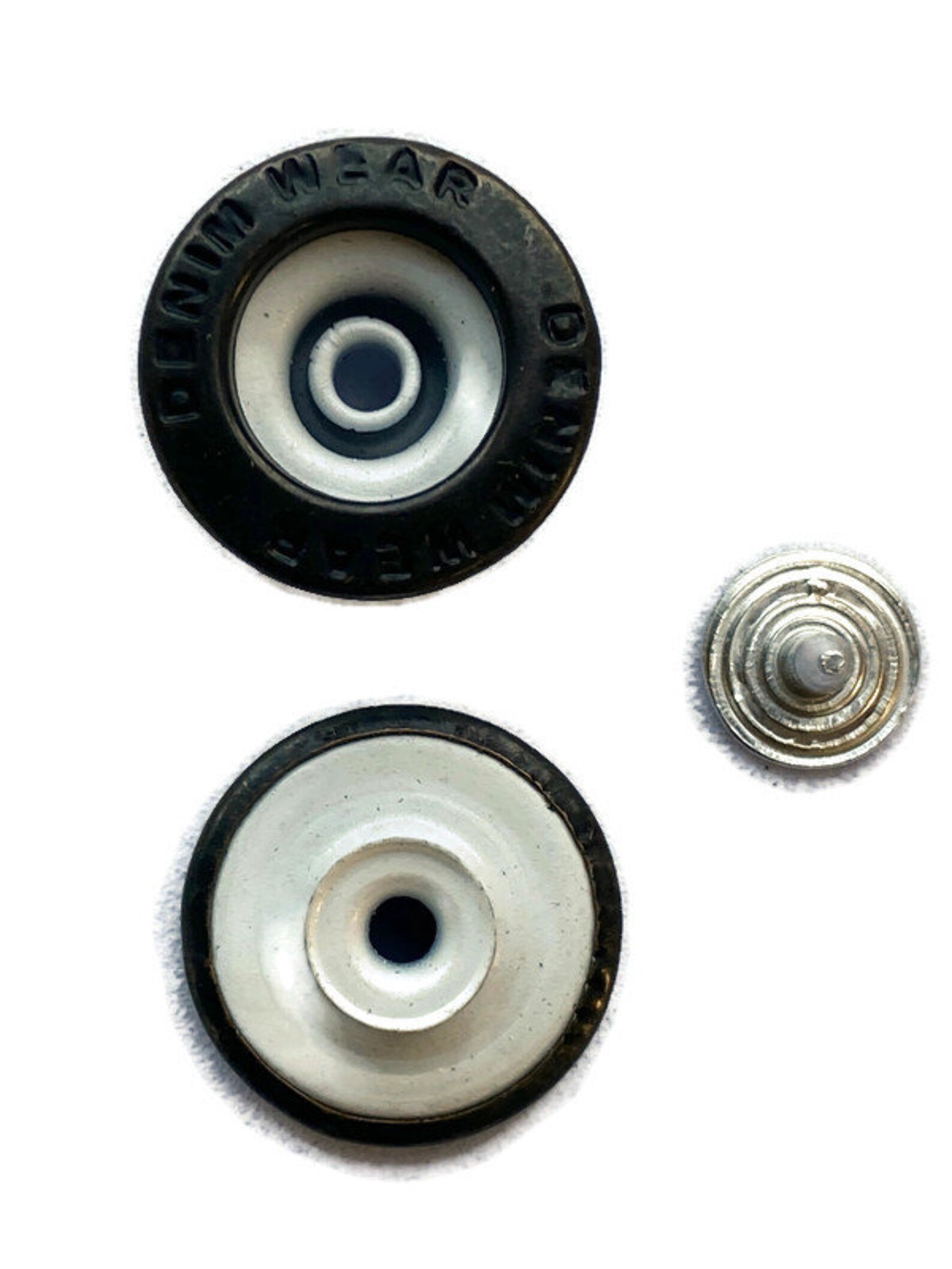 17mm Black and White Jean Denim Buttons No Sew Denim Jeans - Etsy