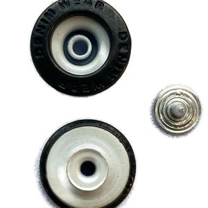 17mm Black and White Jean Denim Buttons No Sew Denim Jeans - Etsy