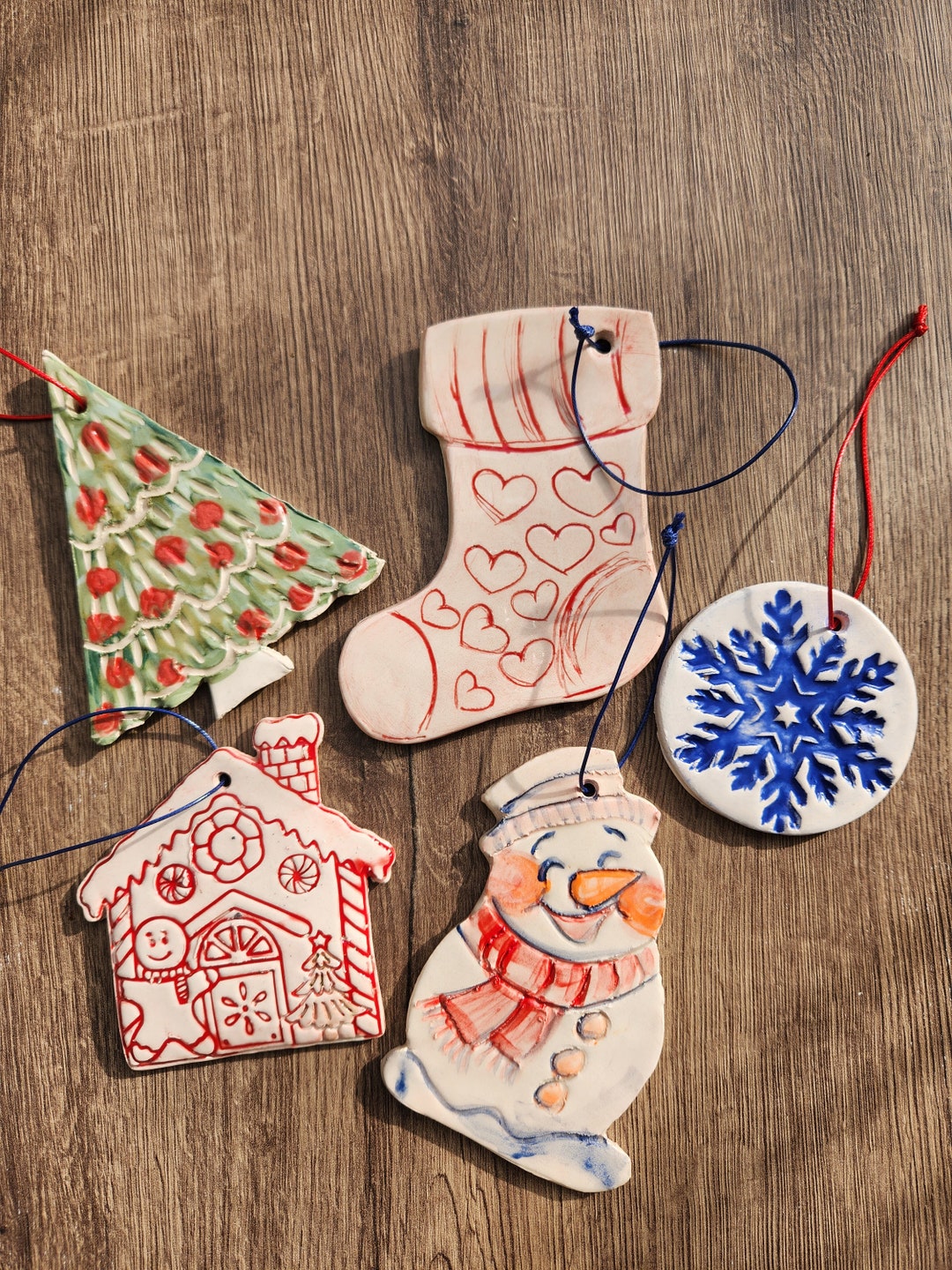 Handmade Ceramic Christmas Ornaments Christmas Wedding Gift - Etsy