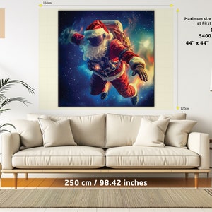 SANTA in SPACE Digital Download, Santa, AI Art, Printable Wall Art ...