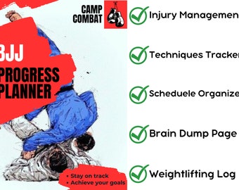 Brazilian Jiu Jitsu Training Journal - Etsy