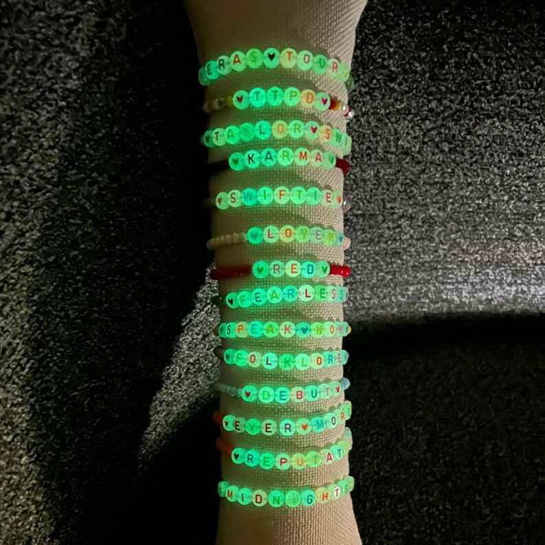 Taylor Swift Bracelets I Swiftie Trading Bracelets Set I Eras Tour GLOW ...