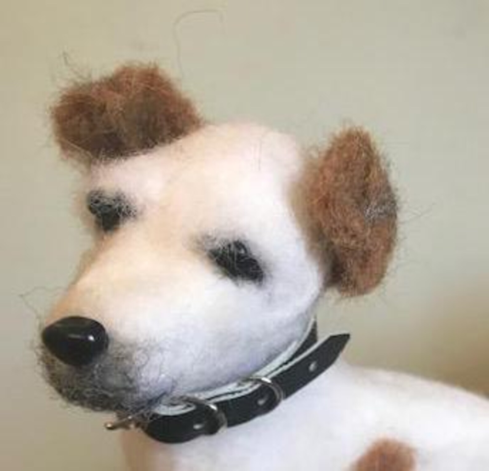 Custom Made , Realistic Dog Heads Felted on Hanging Disc. Completely ...