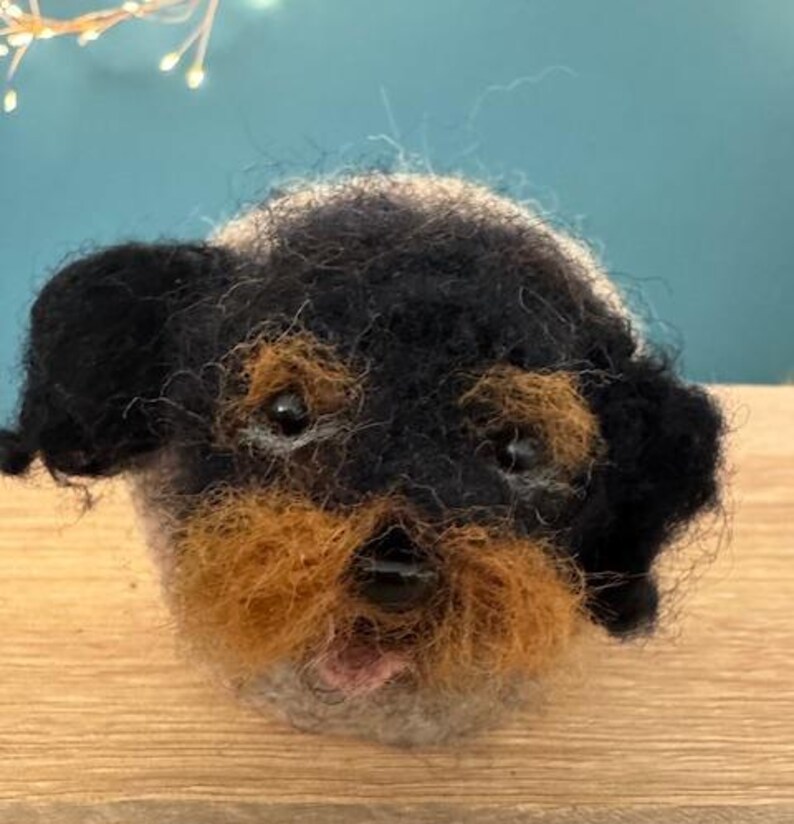 Custom Made , Realistic Dog Heads Felted on Hanging Disc. Completely ...