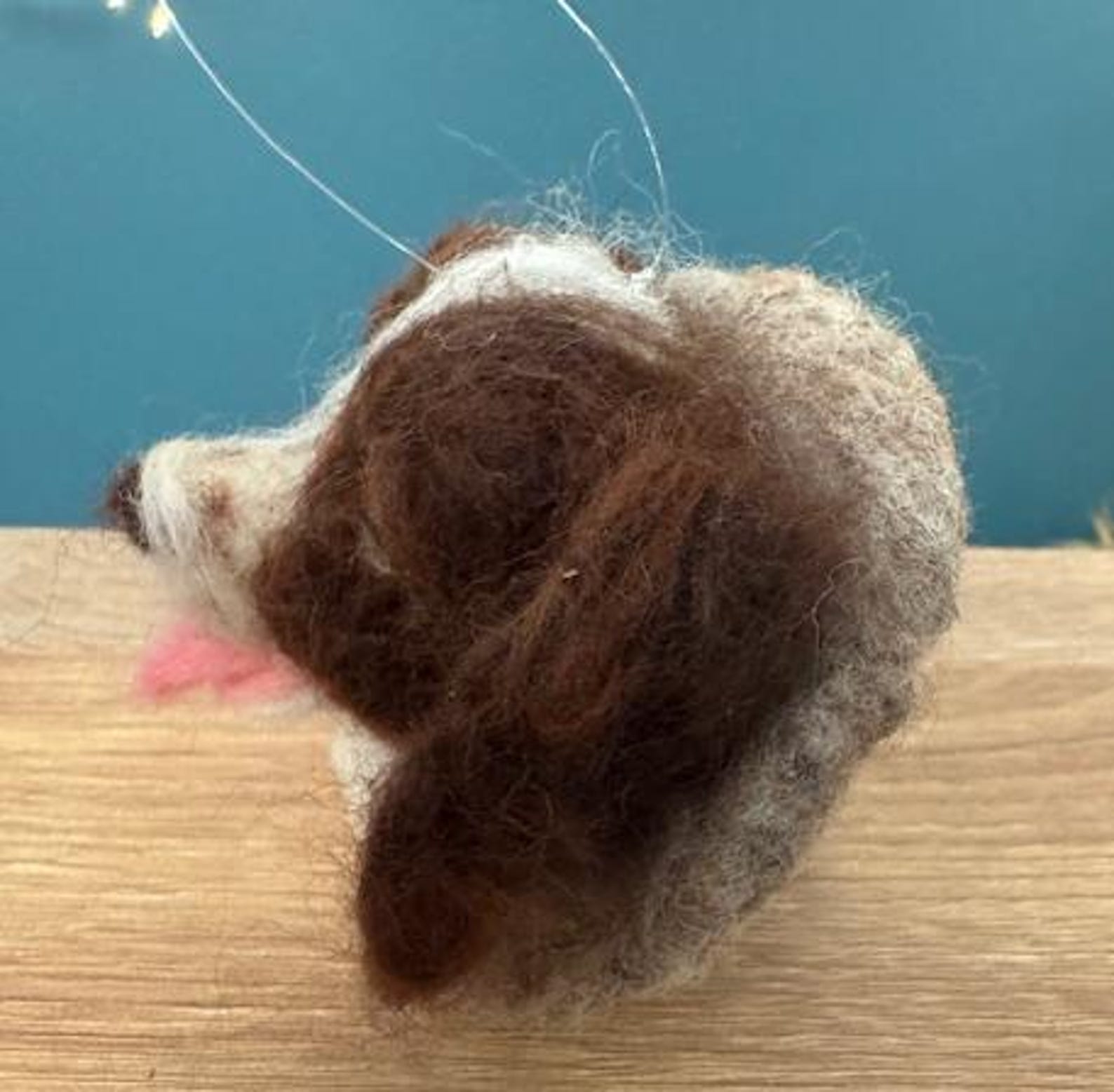 Custom Made , Realistic Dog Heads Felted on Hanging Disc. Completely ...