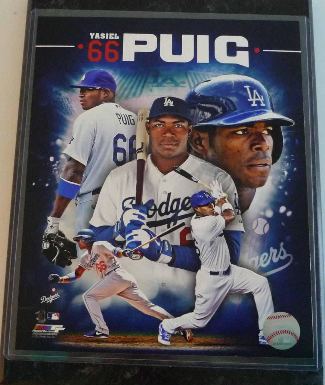 Yasiel Puig Los Angeles Dodgers Collectible "8 X "10 Photo Mounted on a ...