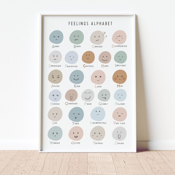 Feelings Chart - Etsy