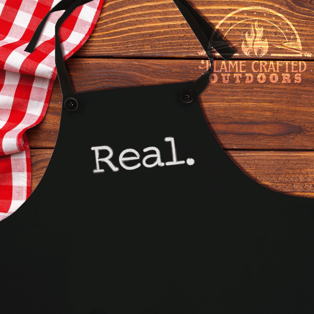 Funny Minimalist Apron for Dad | Real - Word Aprons for Men | Father's ...