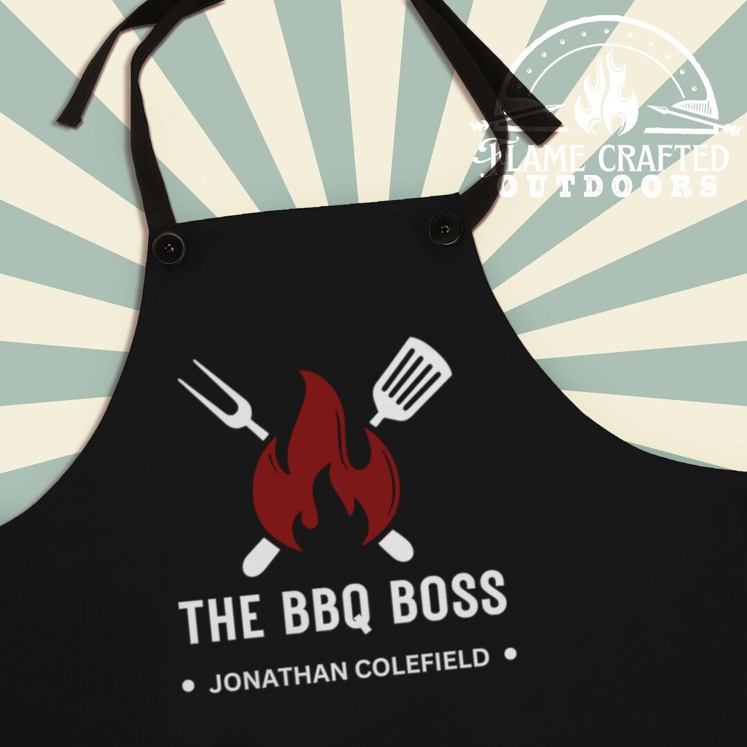 Unique BBQ Boss Apron Men Dad 50th Birthday Funny Grilling Gifts Guys ...