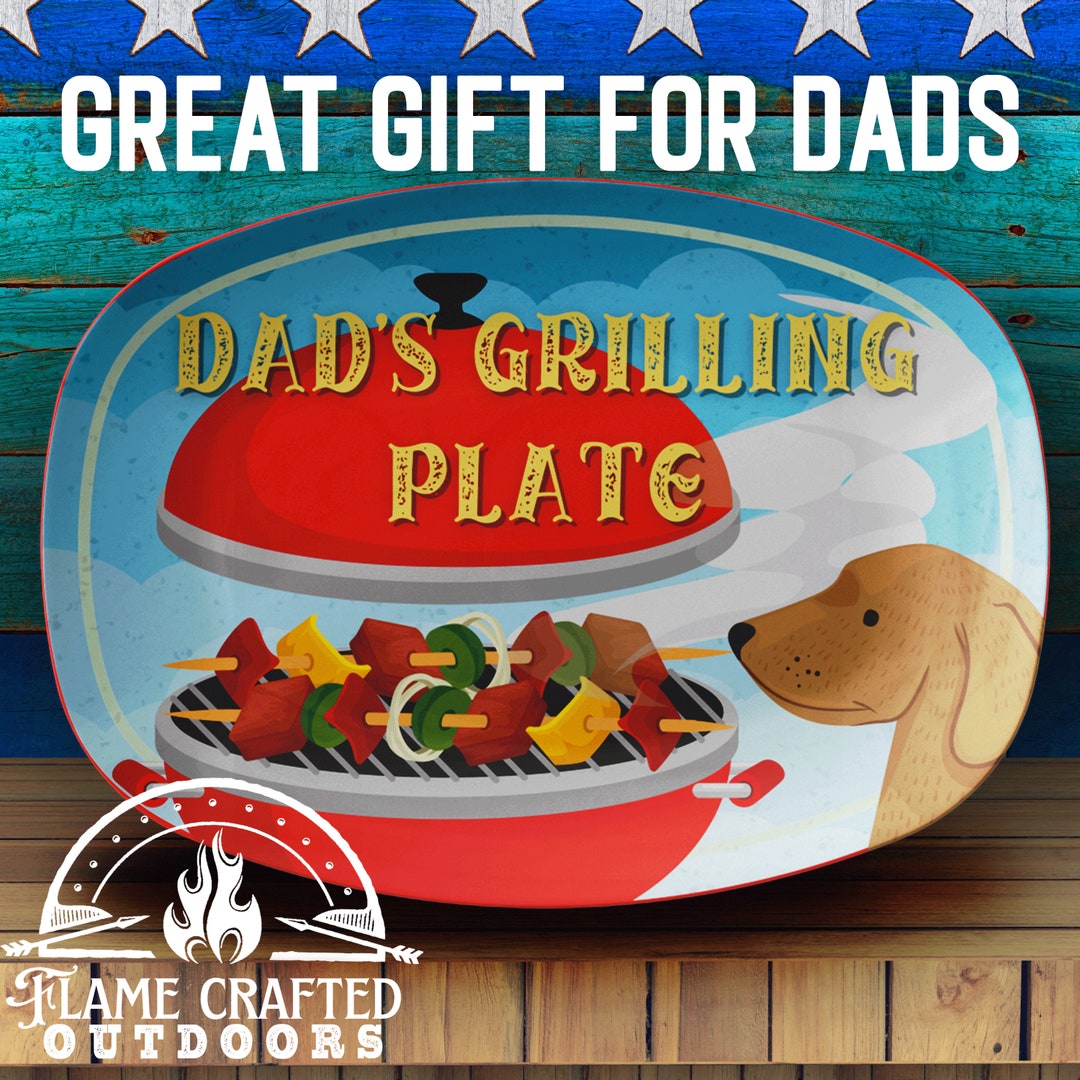 Cute Dad's Grill Plate | Personalized Gifts for Dads | Outdoor Serving ...