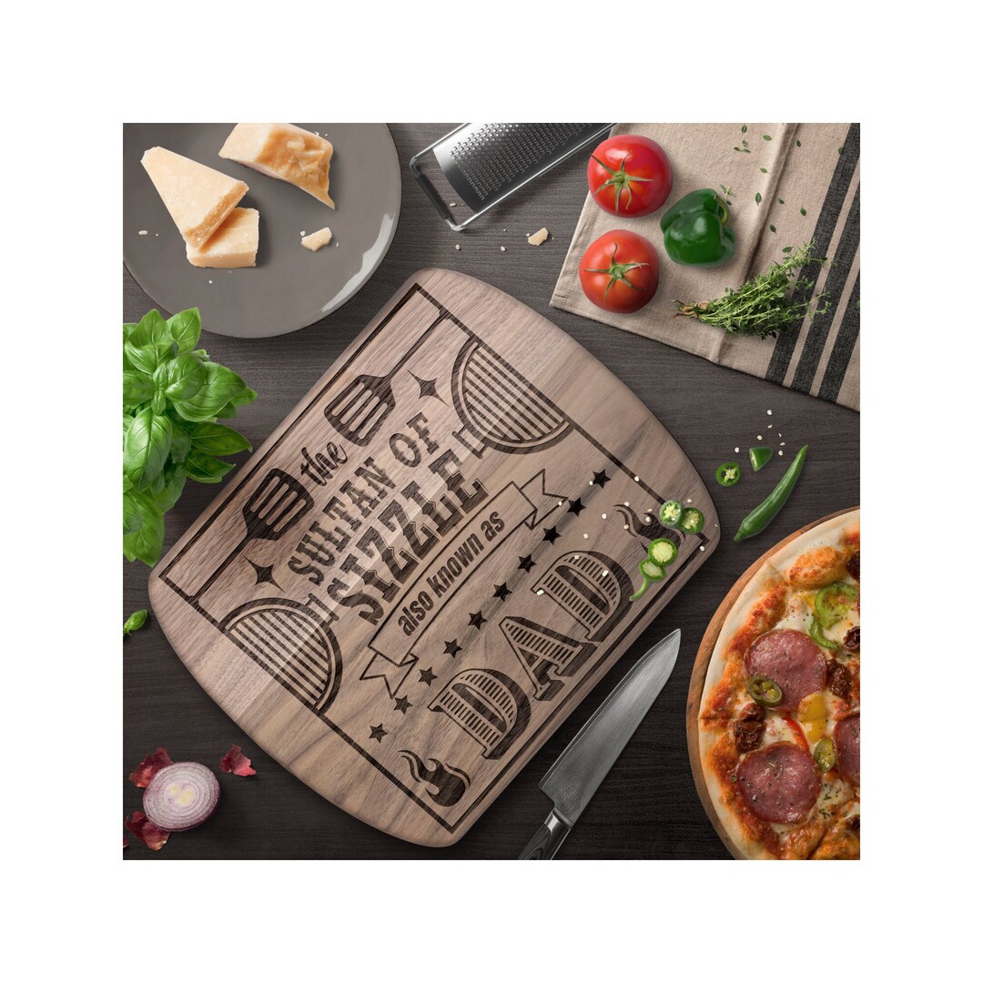 The Sultan of Sizzle | Dad Grill Gift | Maple Cutting Board | Walnut ...