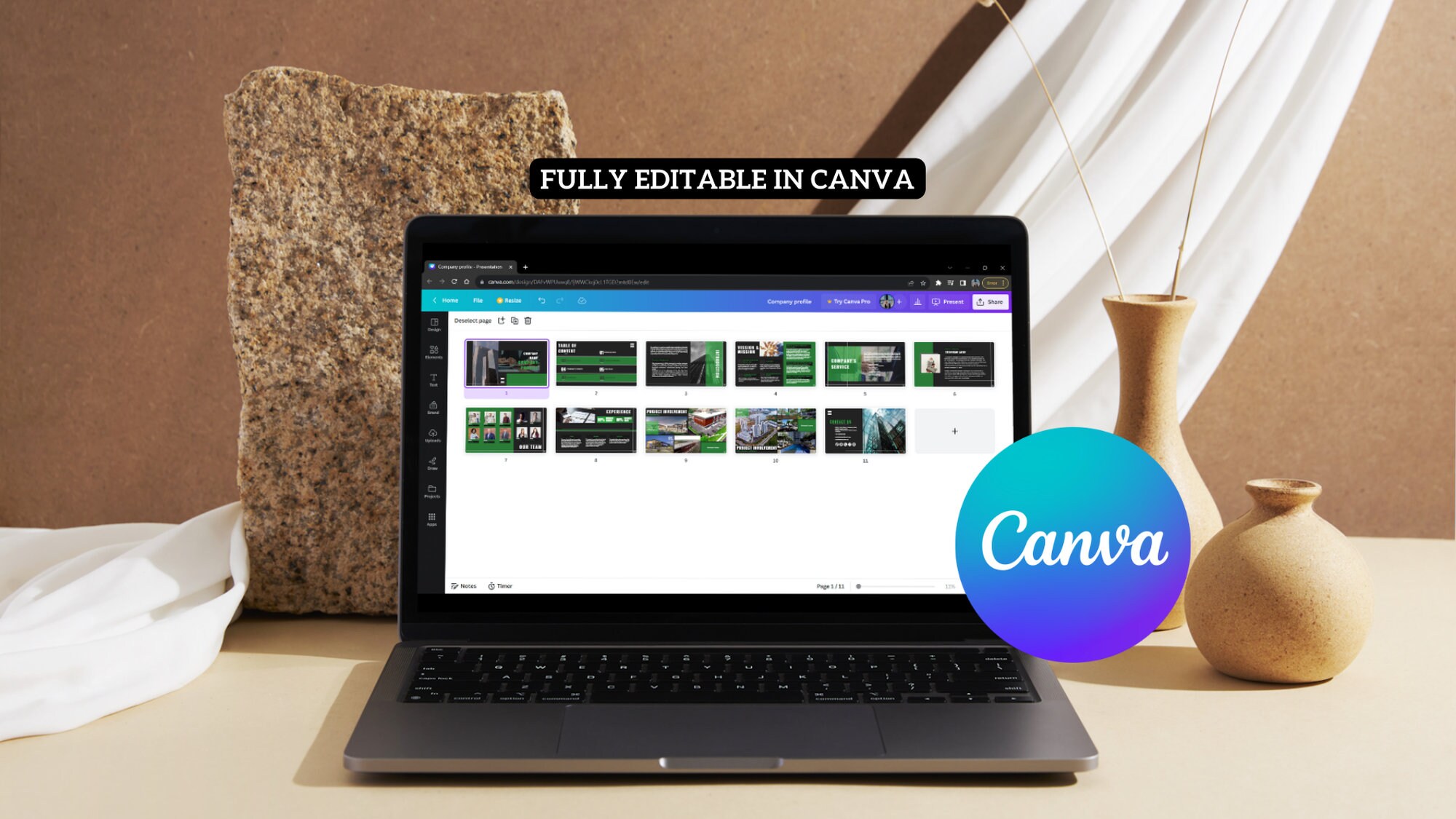 Landscape Company Profile Template - Etsy