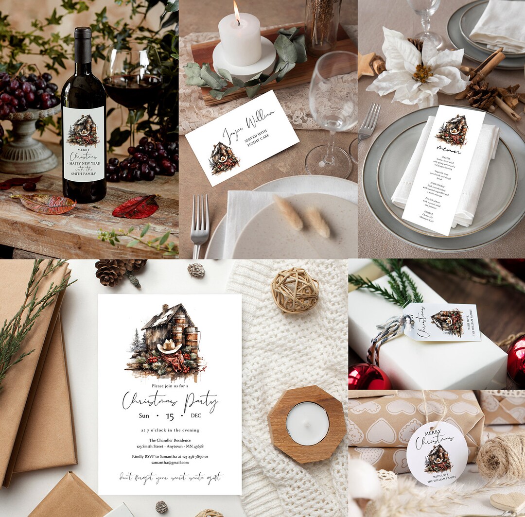EDITABLE Christmas House Bundle Printables, Christmas House Template ...