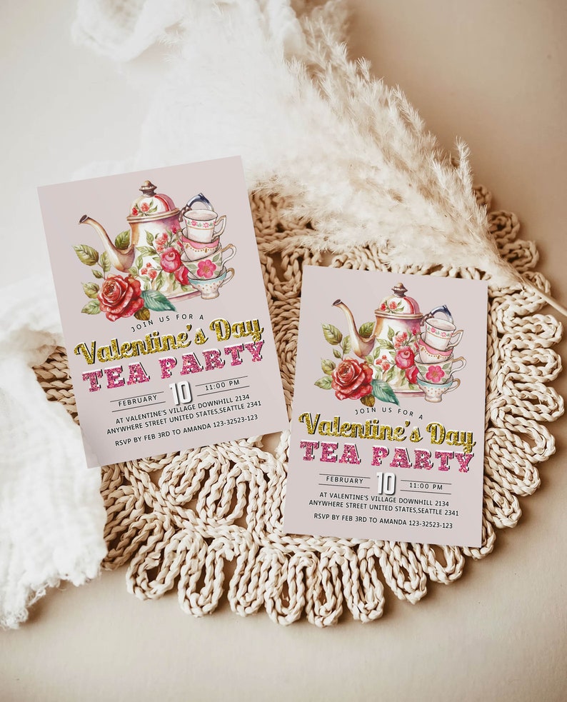 Tea Party Editable Birthday Invitation, Par-tea Invite Template ...