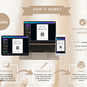 Editable Share the Love QR Code, Capture the Love Qr Code Invitation ...