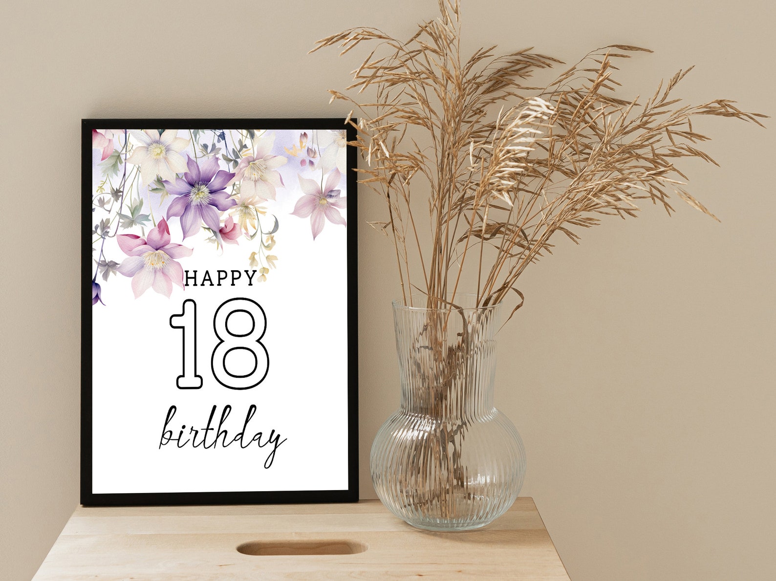 Happy 18th Birthday PRINTABLE Signs, 18th Party Decorations, Happy 18th ...
