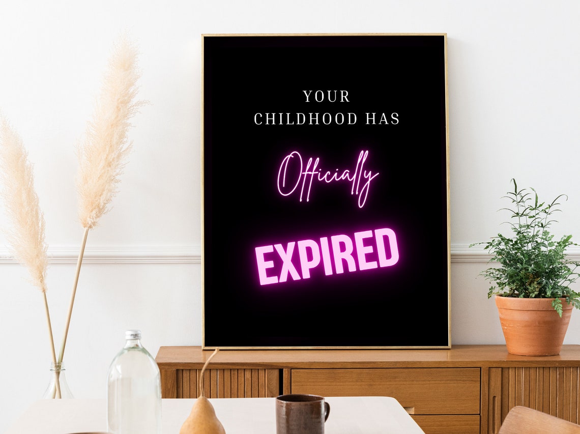 You’re Childhood Has Officially Expired, Birthday Decorations Hot Pink ...