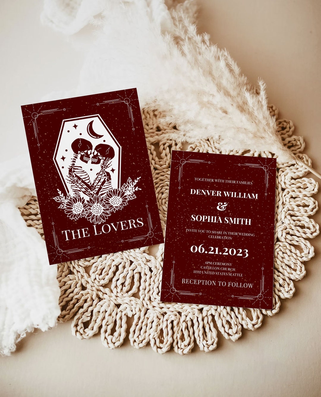 Red Coffin Bridal Shower Invite, Coffin Wedding invitation Bridal ...