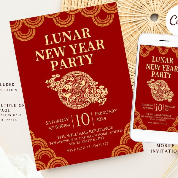 Chinese Invitation - Etsy