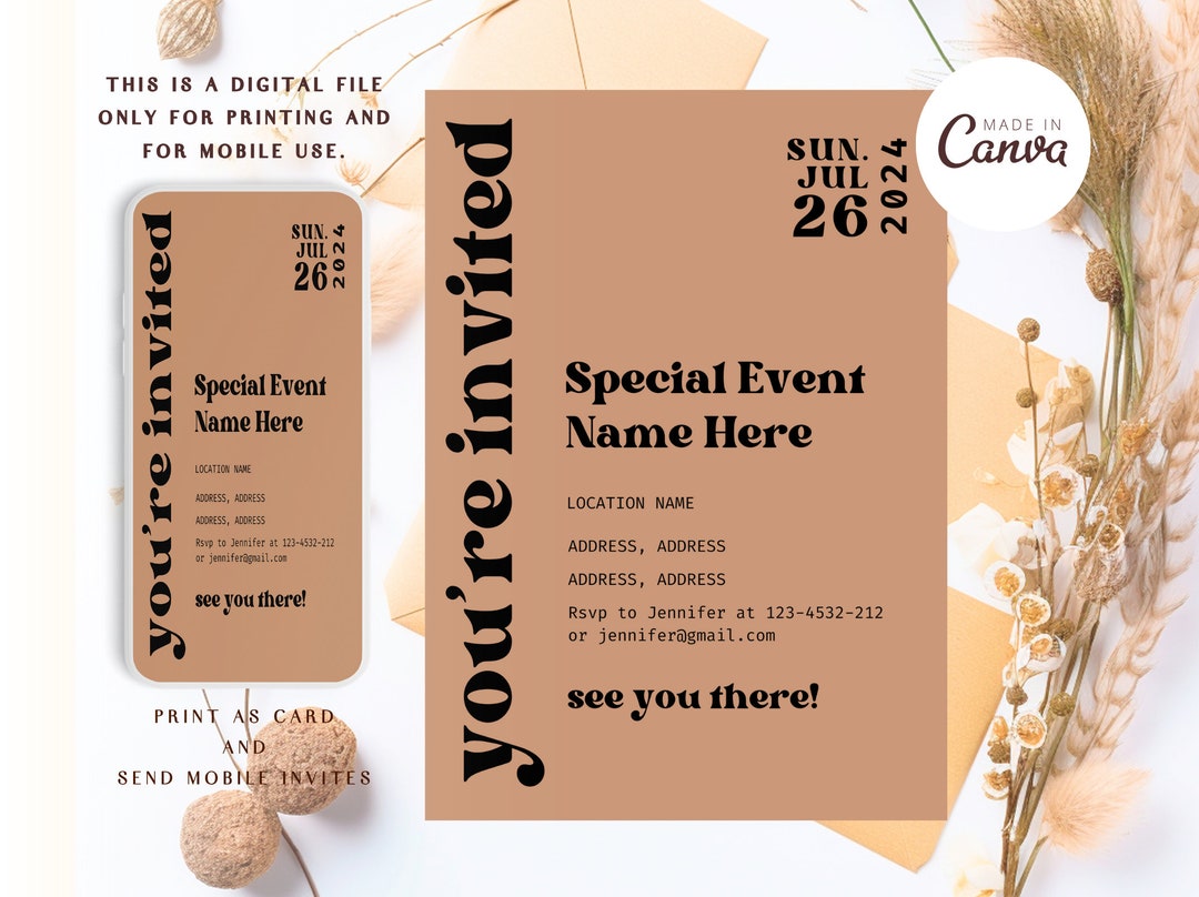 Beige Modern Special Event Invitation, Business Invitation Template ...