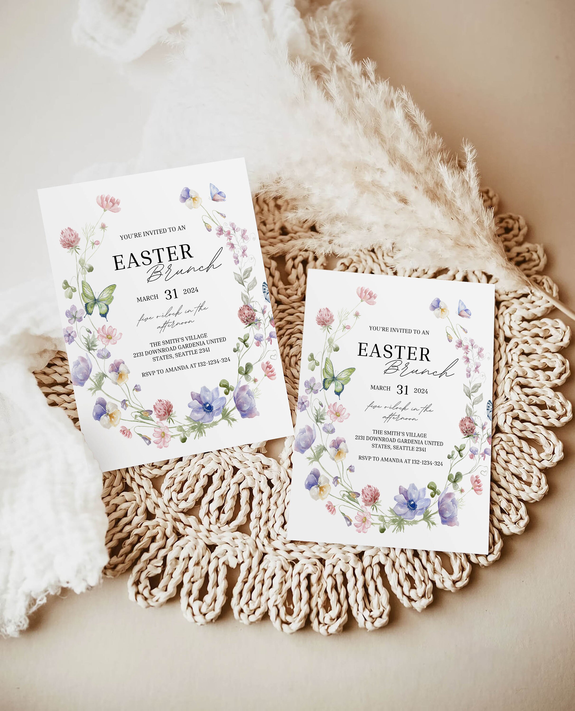 Editable Easter Egg Hunt Invitation, Bunny Invitation, Easter ...