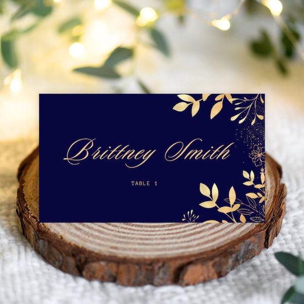Gold Place Card - Etsy