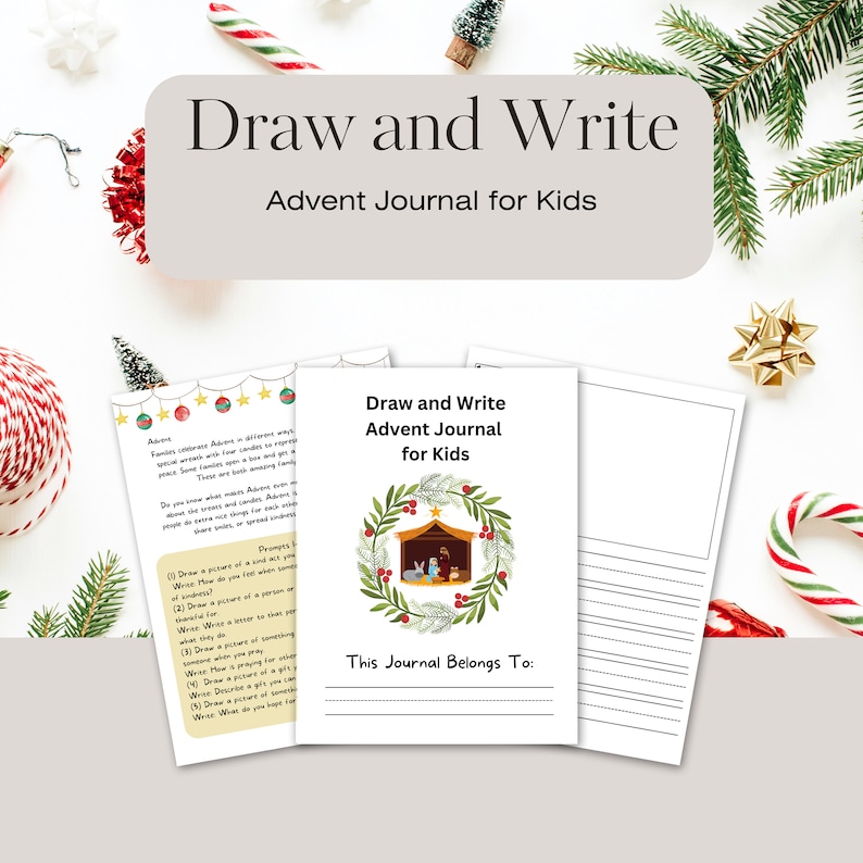 Draw and Write: Advent Journal for Kids - Etsy