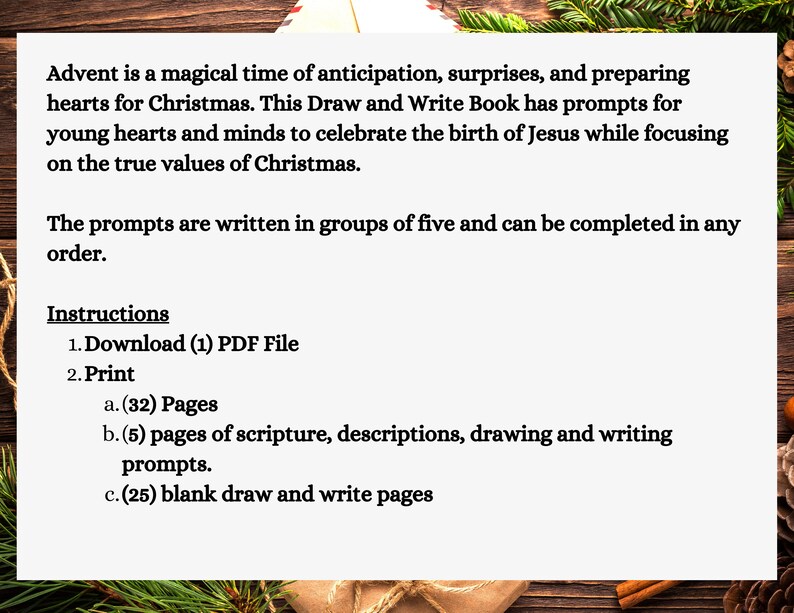 Draw and Write: Advent Journal for Kids - Etsy