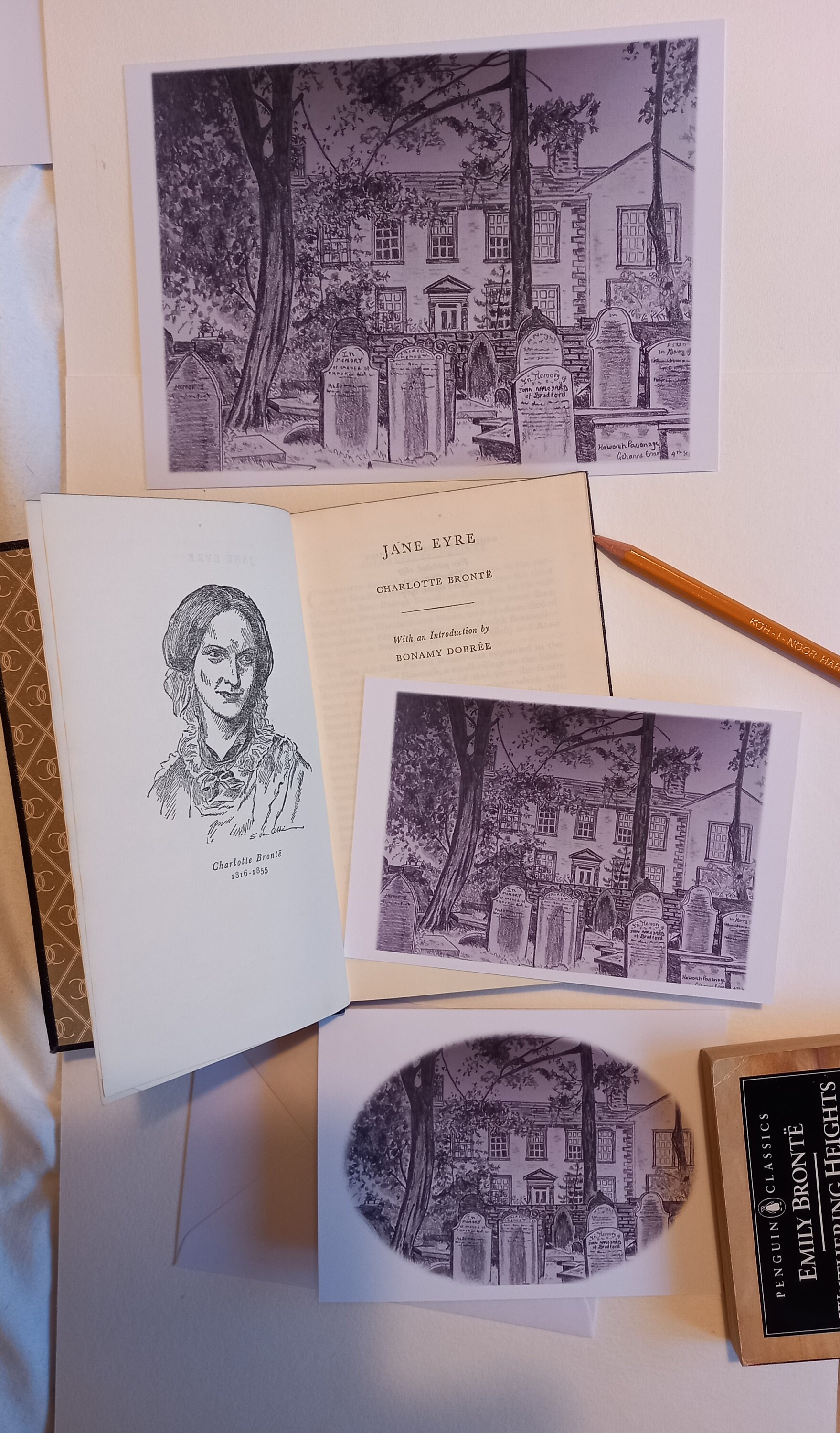 Haworth Parsonage Pencil Drawing Art Print or Greetings Card - Etsy